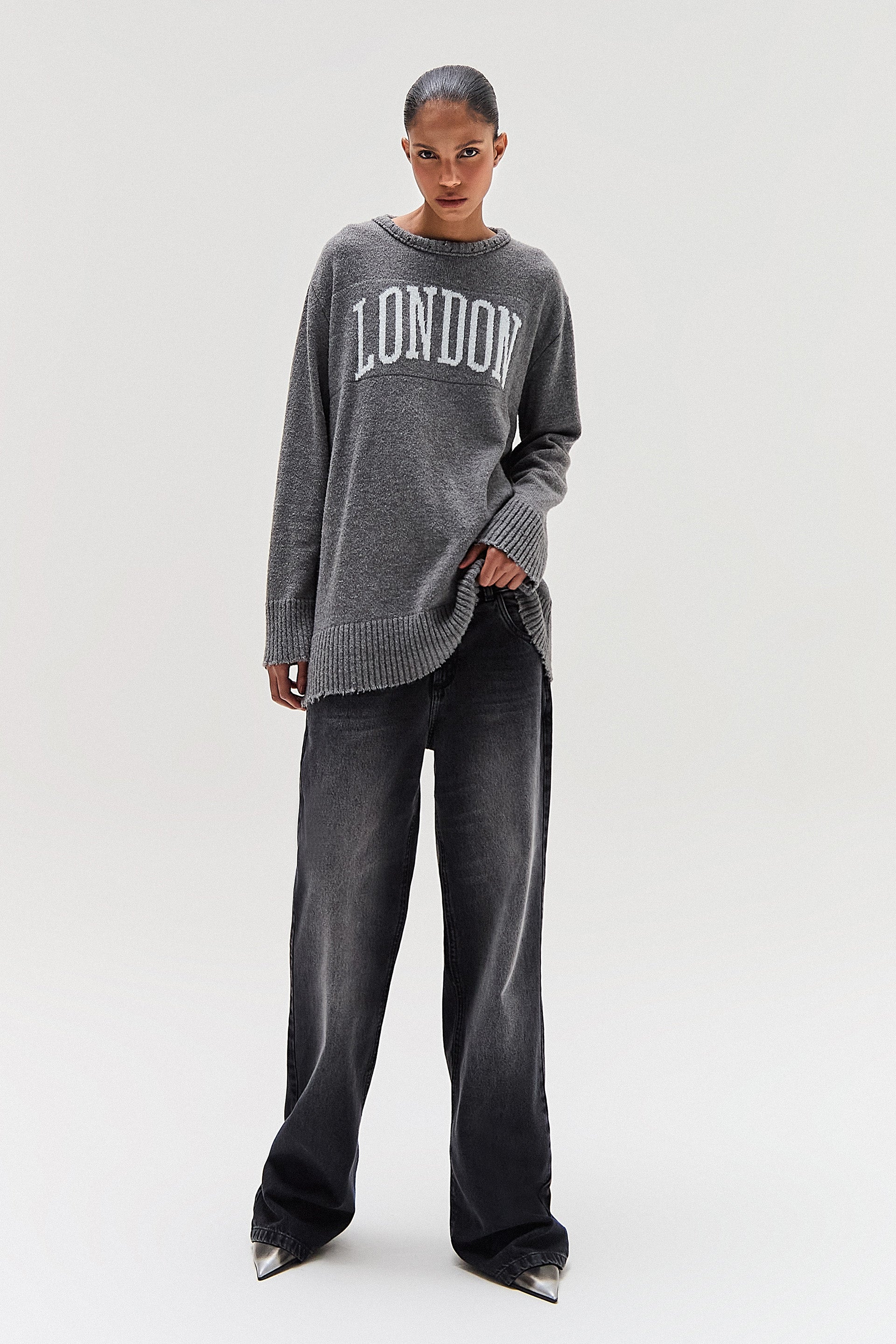 BLUSA TRICOT CINZA LONDON – TIG STORE